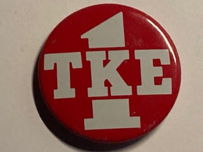 Original Vintage TKE Tau Kappa Epsilon Pin-Back Button Fraternity ...
