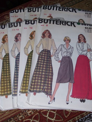 UNCIRCULATED BUTTERICK #3570 - LADIES TWO LENGTH FRONT WRAP SKIRT ...