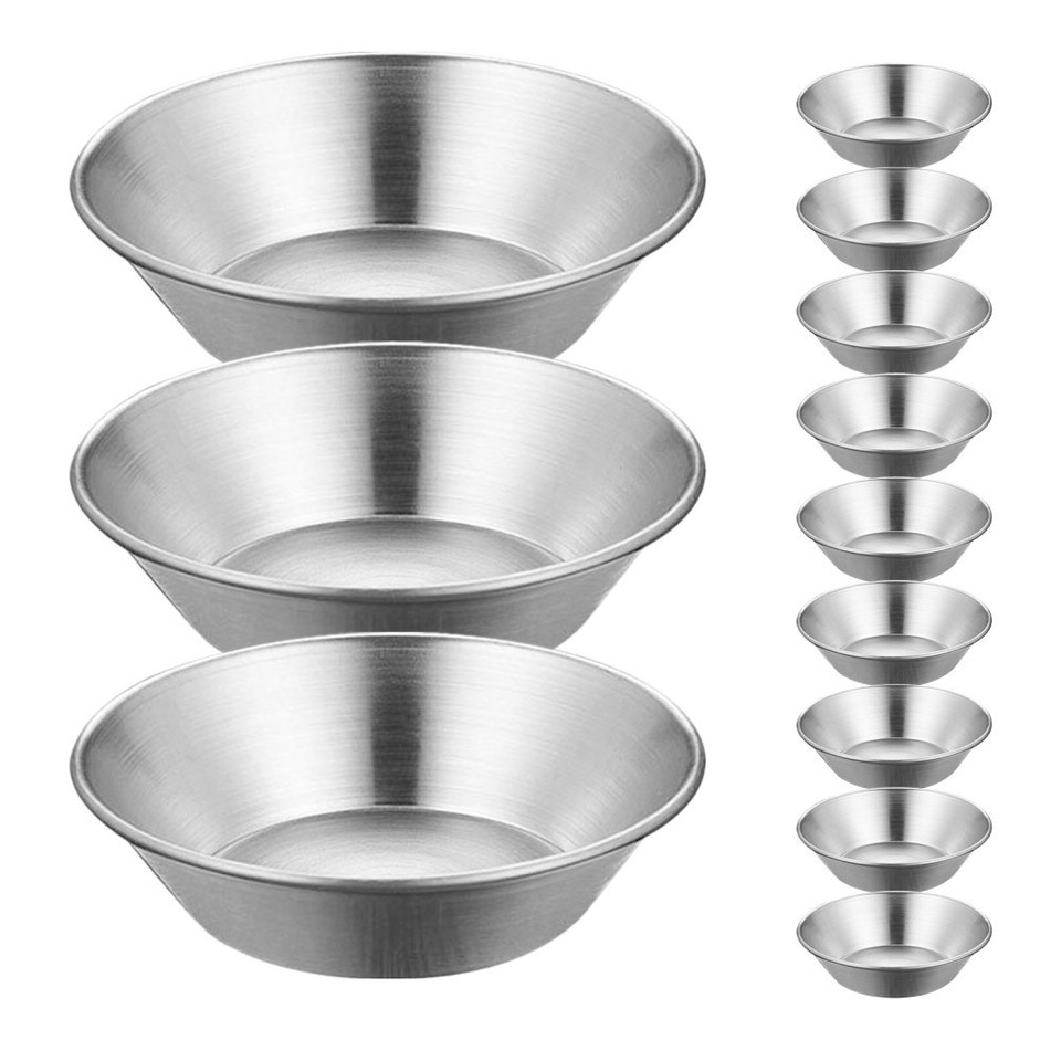 12pcs Mini Pie Pans - Metal Egg Tart Baking Mold Stainless Steel Non ...