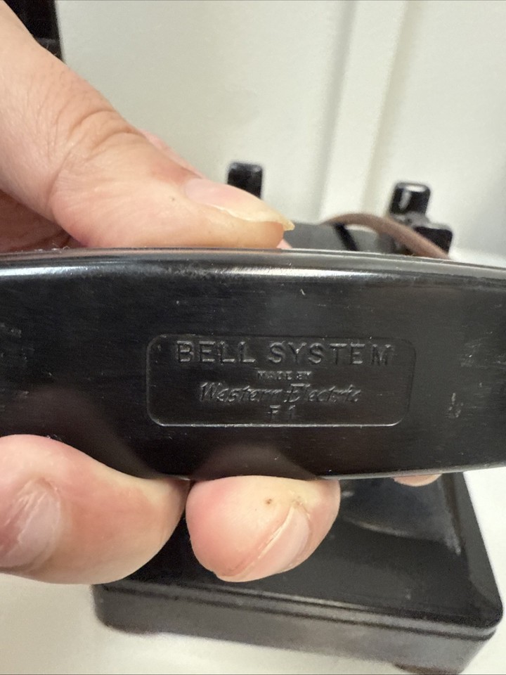 Bell System Western Electric Telephone Black F1 Rotary Phone Desk Top ...