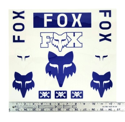 Fox Racing Track Pack Sticker Kit - 12 Decals - Legacy Head Blue ...