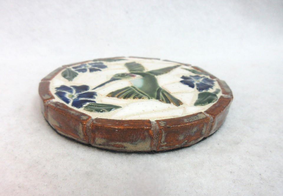 Hummingbird Mosaic Coaster, Mosaic Art Handmade Ceramic Tile Trivets ...