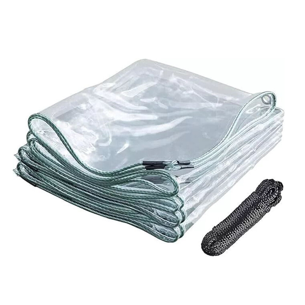 450gsm Clear Tarpaulin Heavy Duty PVC Waterproof Glass Pet Cover Tarp ...