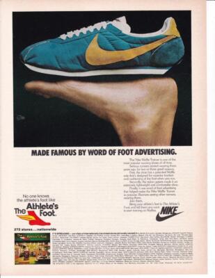 1979 Nike Running Shoe Print-Ad / Great Art-The Athlete's Foot | eBay