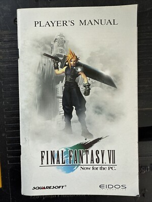 Final Fantasy VII 7 Players manual 1998 SQUARE SOFT PC MANUAL ONLY | eBay