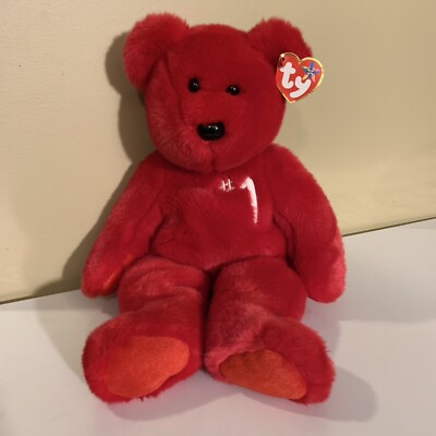 Ty Beanie Buddy- Red #1 Bear, 1998 | eBay