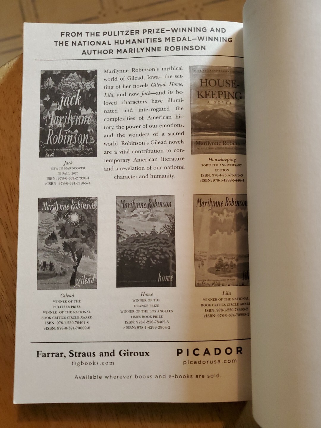 Lila (Oprah's Book Club) : A Novel by Marilynne Robinson (2015, Trade ...