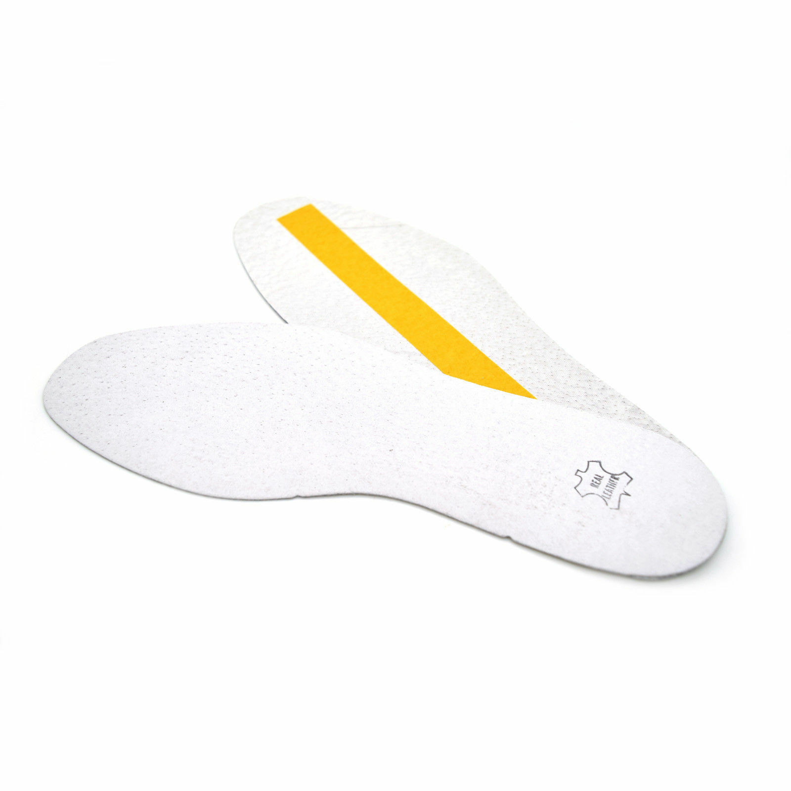 Pair Thin Leather Shoe Insoles Self-adhesive Inner Sole All Size Ladies ...