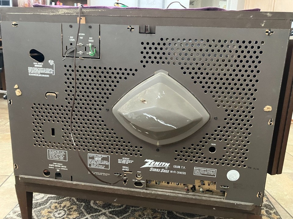 Vintage 1967 Zenith SPACE COMMAND 600 Console Color TV | eBay