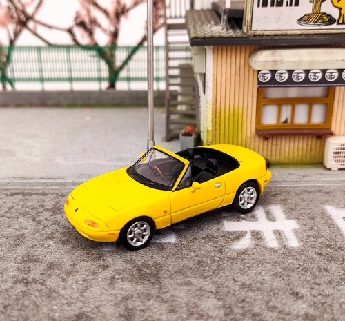 AU HJ 1:64 Yellow JDM MX5 Miata Eunos Roadster Sports Model Diecast ...