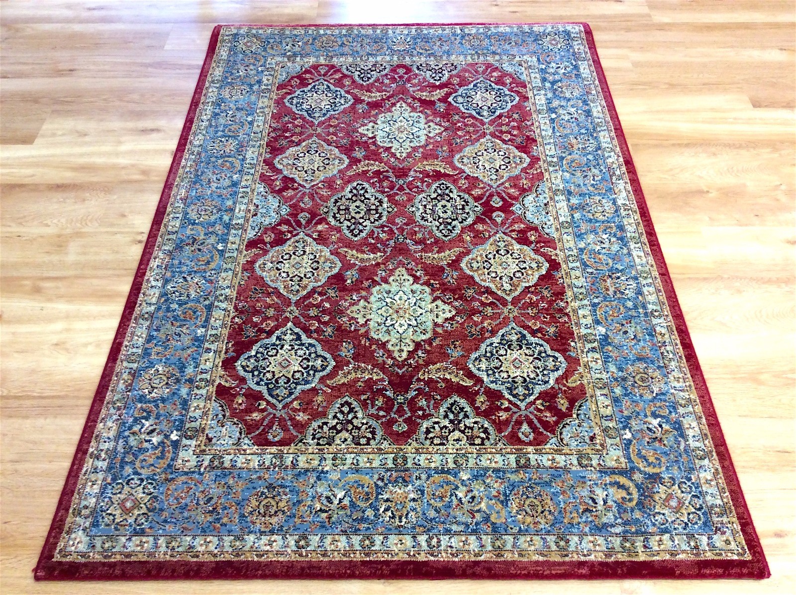 Vintage Distressed Red Blue Traditional Nomadic Design Durable Quality ...