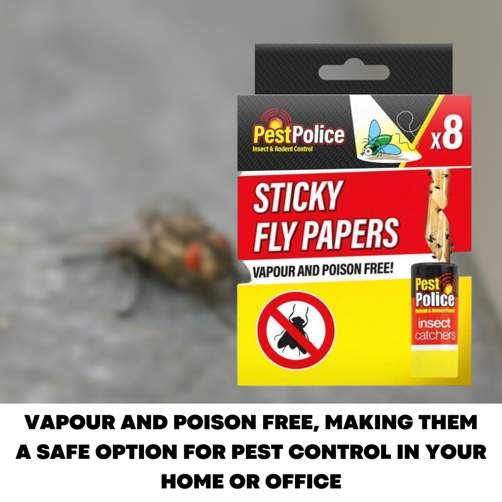 8 x Sticky Fly Papers Catcher Insects Flies Bug Mosquito Wasp Traps ...