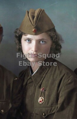 WW2 Picture Photo beautiful Soviet girl uniform 5888 | eBay