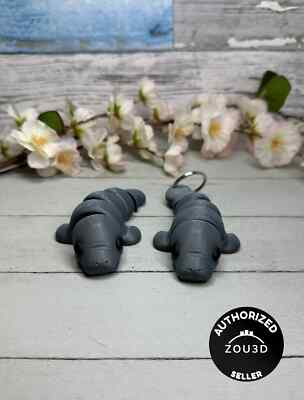 3D Printed Articulating Baby Manatee (Fidget Or Keychain) - ZOU3D | eBay