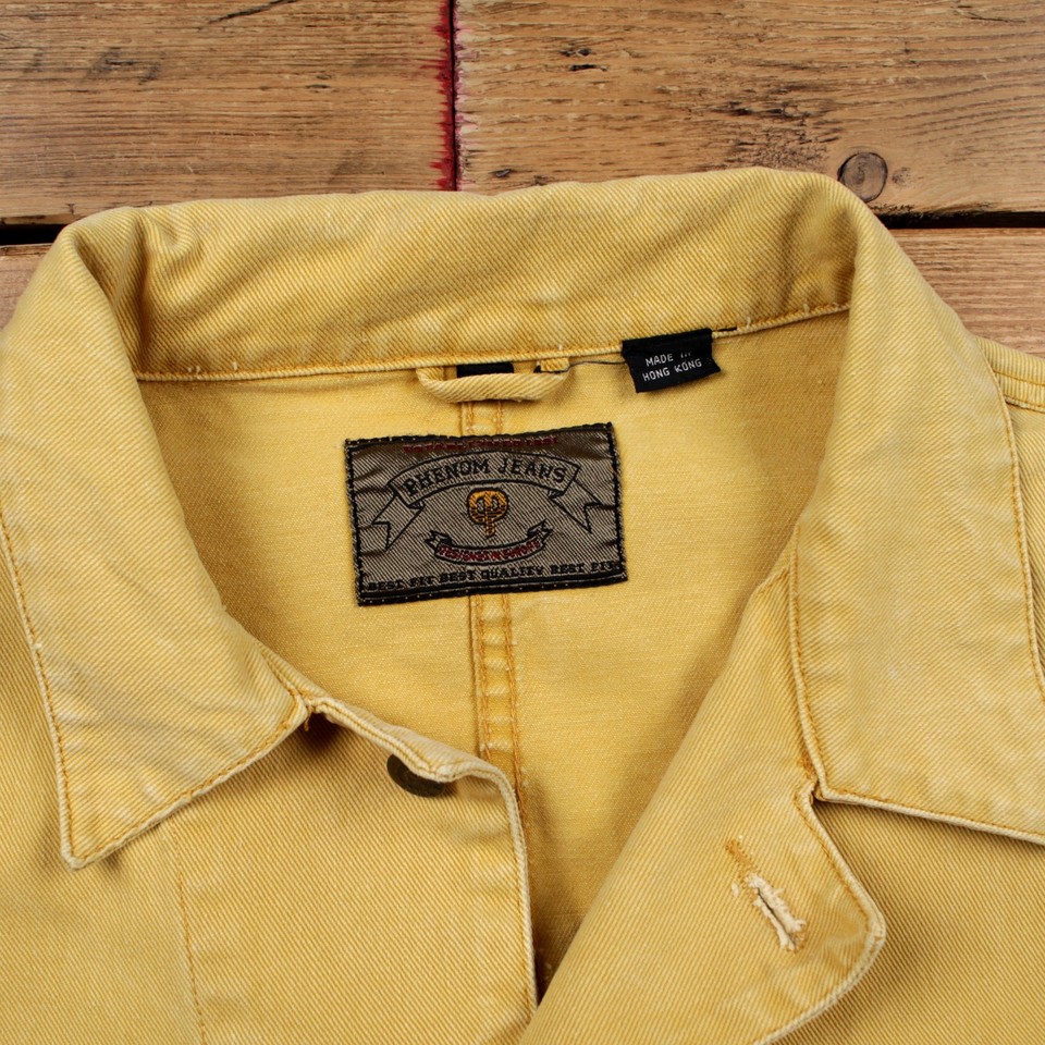 Phenom Jeans Chore Jacket M Mens Yellow Canvas Workwear Barn Coat Field ...