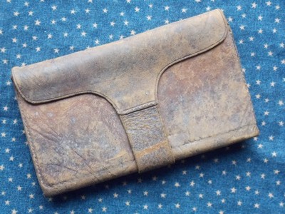 Civil War era Leather Wallet or Billfold. 1800s Pocketbook | eBay