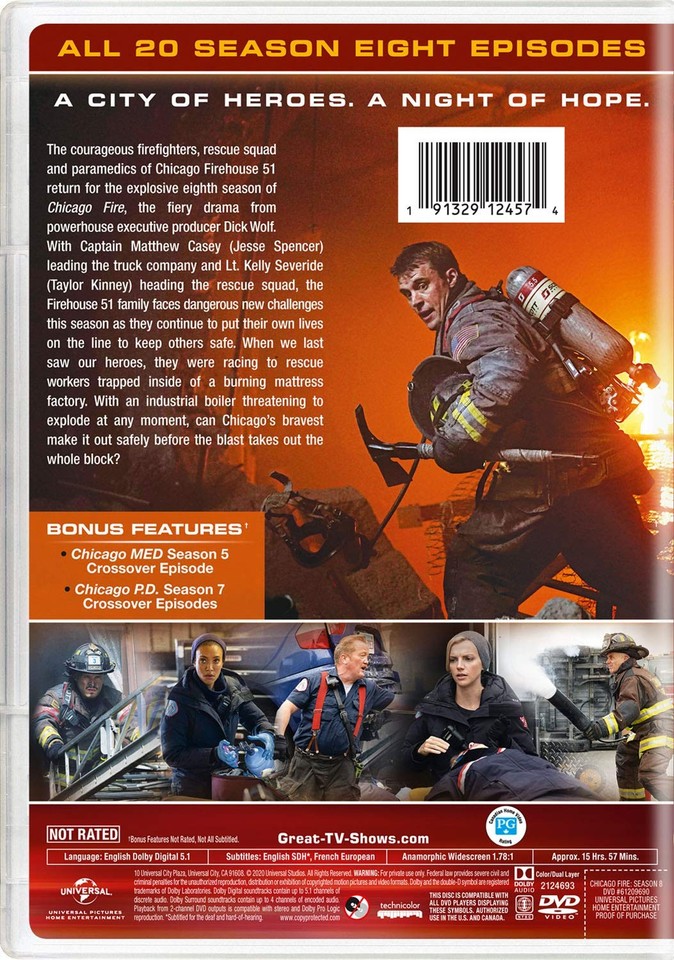 Chicago Fire Season 8 DVD Complete 8th Box Set TV Series Collection New ...