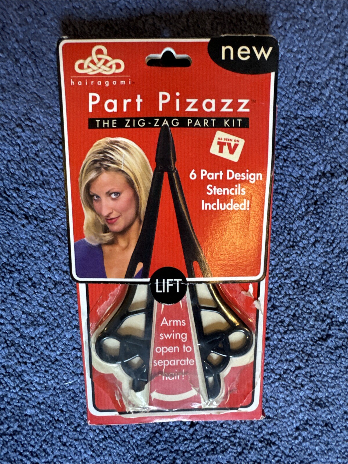 New Hairagami Part Pizazz The Zig Zag Part Hairstyle Tool Kit As Seen ...