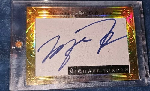 Michael Jordan 2017 Leaf Masterpiece Cut Signature card 1/1 Bulls ...