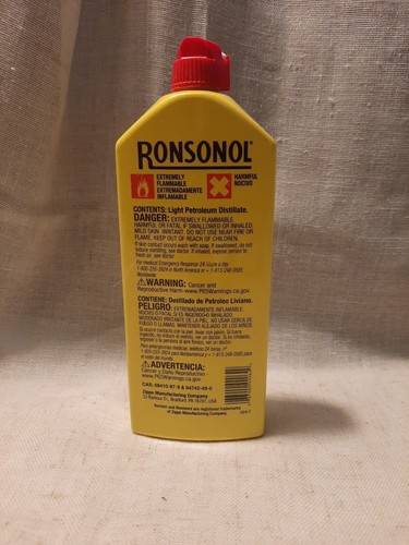 Ronsonol Lighter Fluid 8 Oz Bottle Full Brand New Value Deal Buy More ...