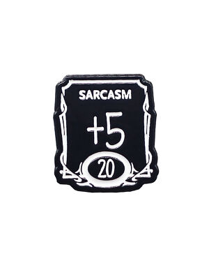 Black Dungeons & Dragons Sarcasm Quotes Enamel Pin Metal Badge Game D&D ...