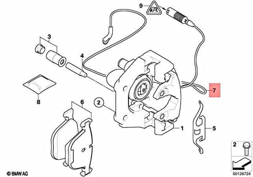 BMW Genuine Brake Pad Wear Sensor Rear 7 Series E65 E66 34356778038 | eBay
