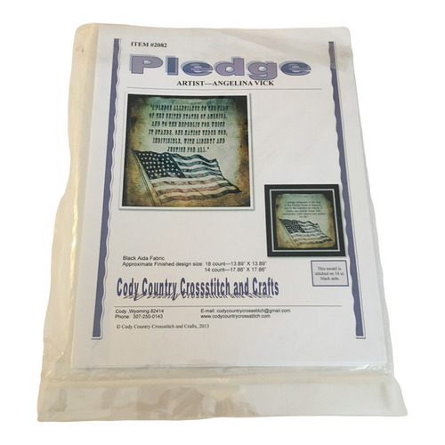 Cody Country Cross Stitch Pattern Pledge Allegiance American Flag ...