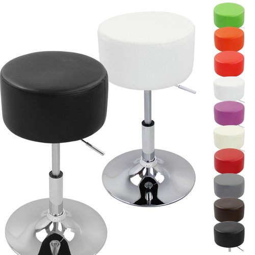Hocker 1er mit Griff Kunstleder verchromt Stahl Sitzhocker Drehhocker ...