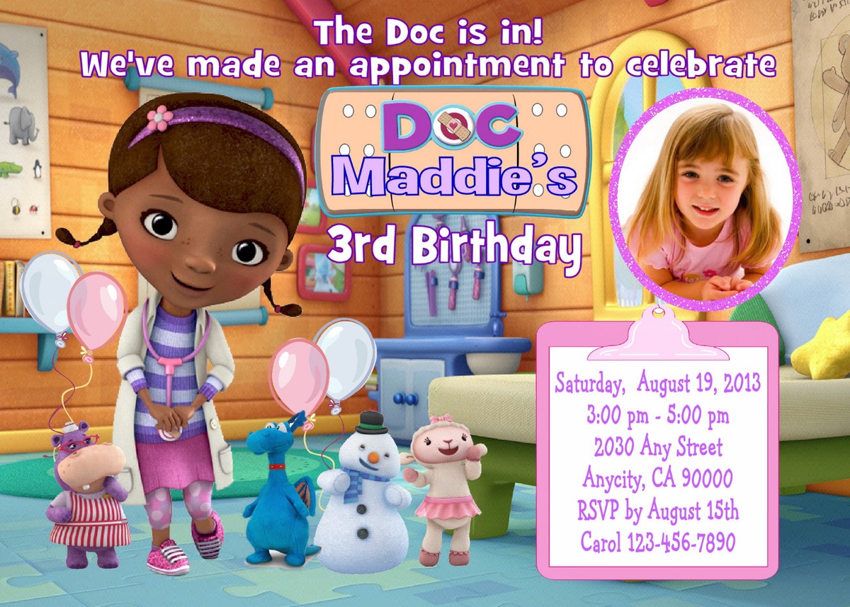 Doc Mcstuffins Birthday Invitation Ideas Doc McStuffins Party