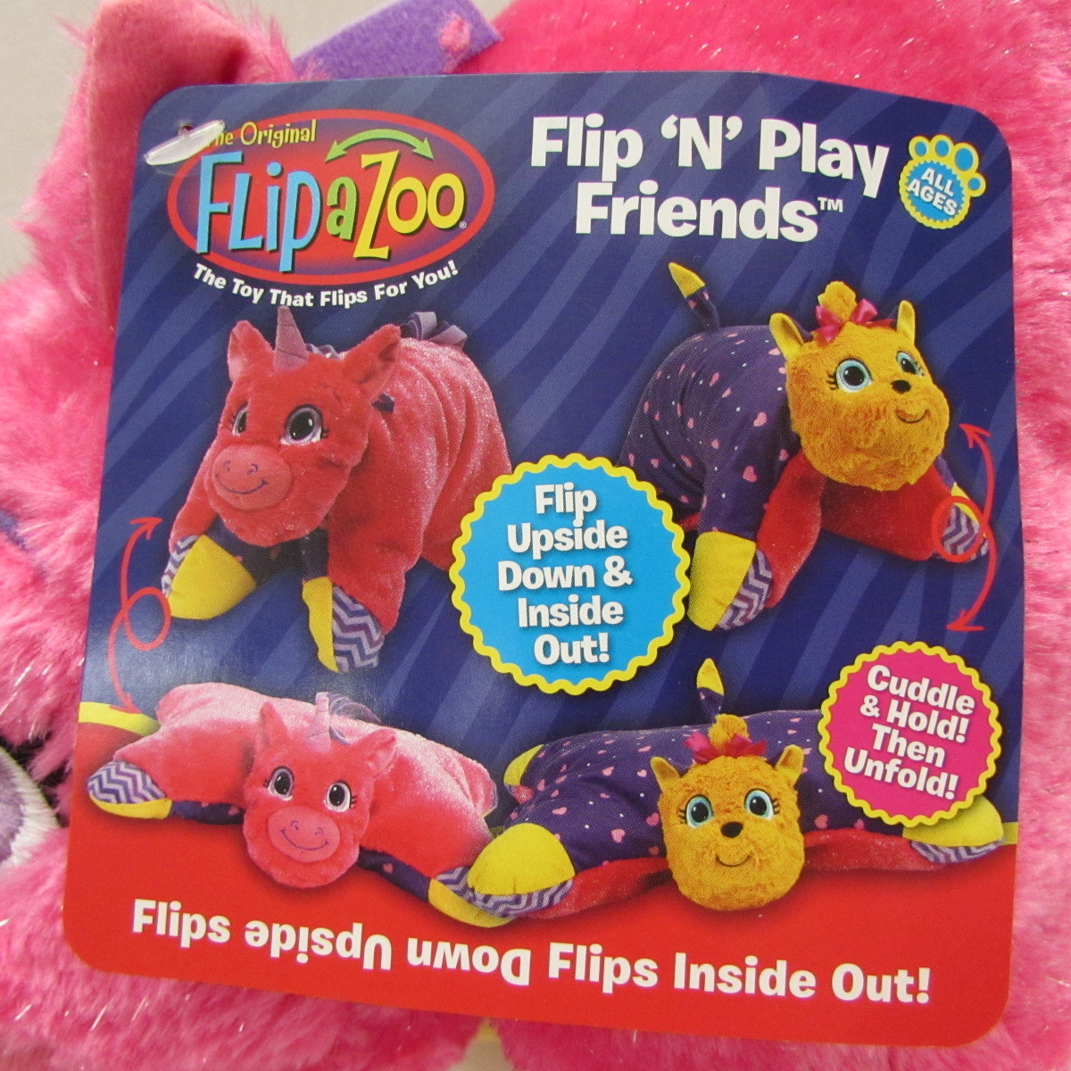 FlipaZoo Flip 'n Play Friends 2 in 1 Sparkle Pink Unicorn to Yorkie ...