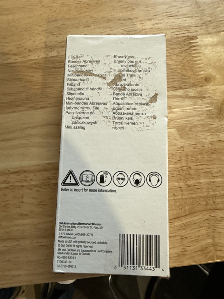 3M Cubitron II File Belt, 33443, 36+, 1/2 in x 18 in (12.7 mm x 457.2mm ...