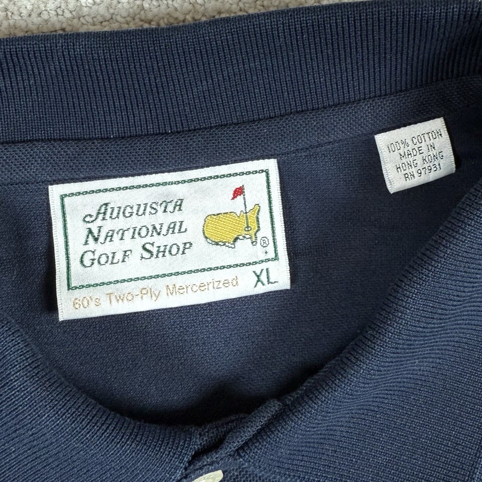 Masters Augusta National Golf Shop Men’s XL Blue Golf Polo Shirt | eBay