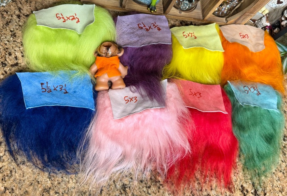 Troll Doll Replacement Hair. 8 Piece Various Color Lot. Icelandic Wool ...