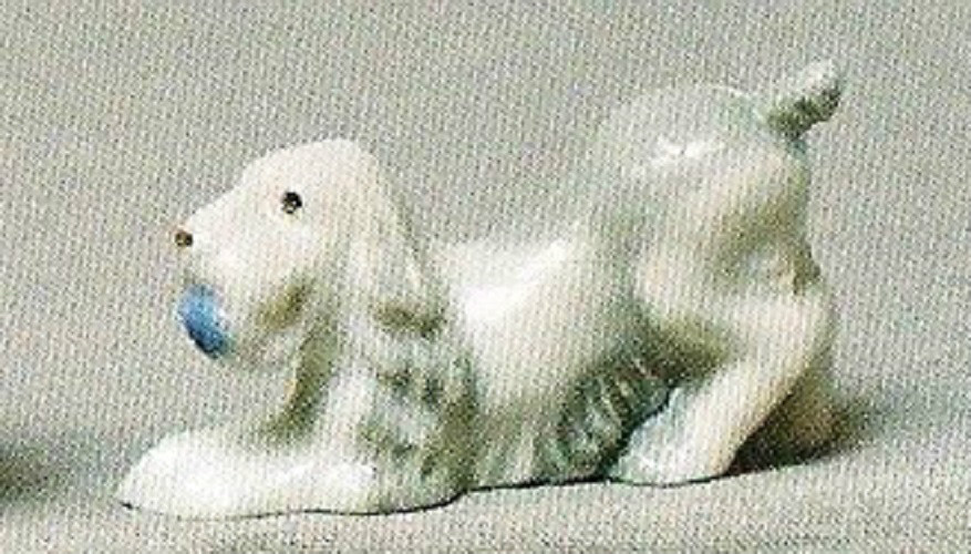 WADE SPANIEL DOG WHIMSIES SET 1, 1953-58 INKED MARKED "MADE IN ENGLAND ...