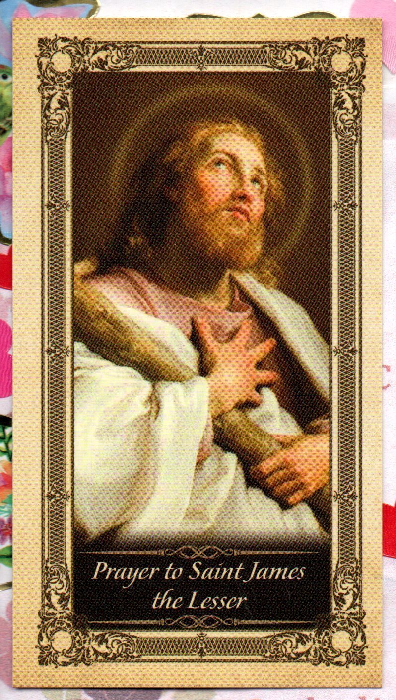 St James the Lesser with prayer to Saint James - Glossy Paperstock Holy ...