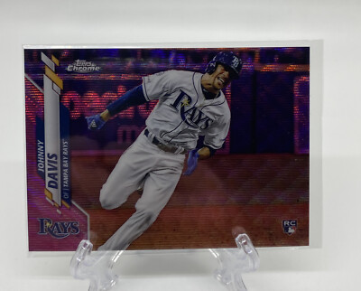 Johnny Davis 2020 Topps Chrome Update Pink Wave Refractor RC #U-18 ...