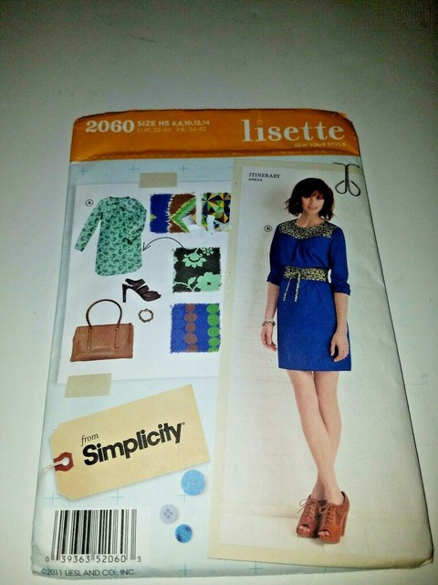 Pattern Vintage Uncut Simplicity 2060 Lisette Misses Dress Belt for sale online | eBay