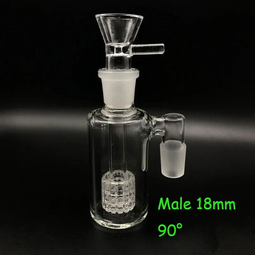 18mm Ash Catcher 90 Degree Glass Water Bong Thick Pyrex Glass Bubbler ...