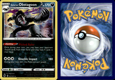 Pokemon -TCG- Holo Galarian Obstagoon 037/073 | eBay