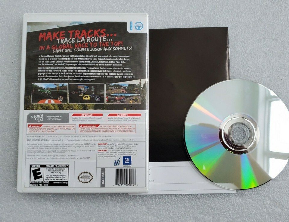 Nintendo Wii Chevrolet Camaro Wild Ride Game Complete 83717400936| eBay