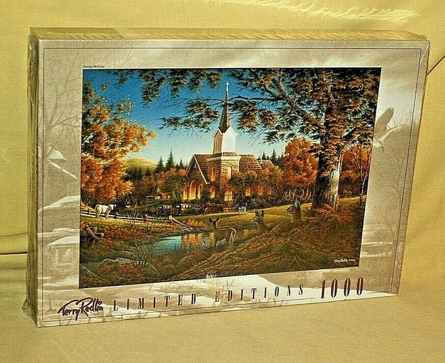 Sunday Morning Terry Redlin Limited Edition Puzzle 1000 PC 2000 Rose ...