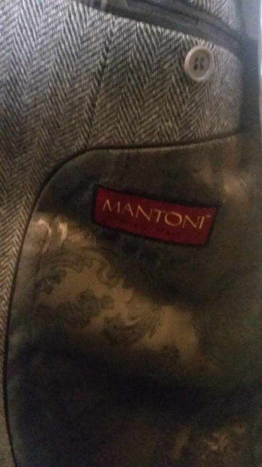 MANTONI Sportcoat Jacket Sz44R Herringbone Wool/Cashmere NWT | eBay