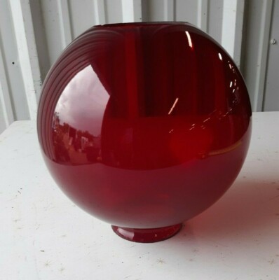 Antique 10" Ruby Red Ball Shade/ Lamp Shade | eBay