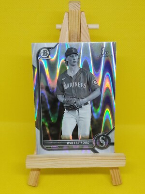 Walter Ford 2022 Bowman Chrome Black White RayWave Refractor #187 ...