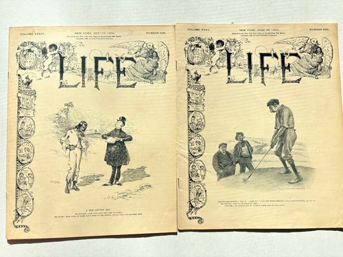 2 LIFE Magazines 6/28 & 10/18 1900- GOLF, WINSOR McCAY, WILL CRAWFORD ...