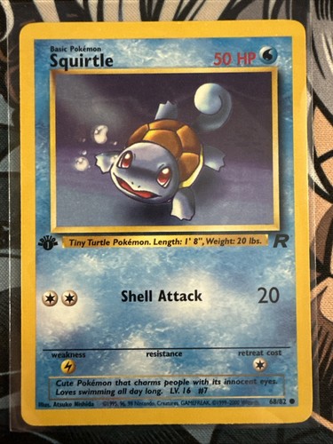 Pokémon Card - 1st Edition Squirtle 68/82 Team Rocket | eBay