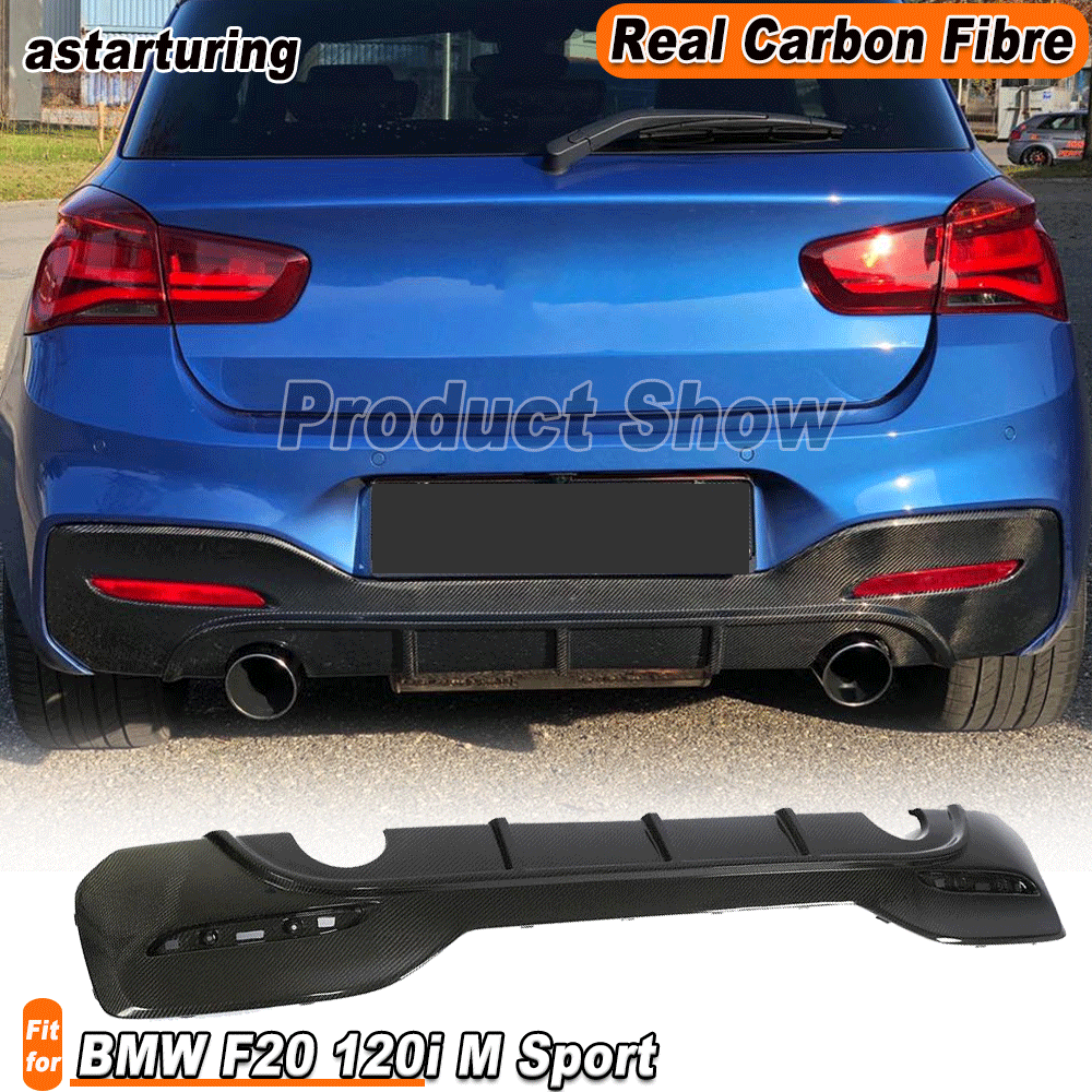 Fit For BMW F20 120i M Sport M Tech 16-18 REAL Carbon Rear Bumper ...