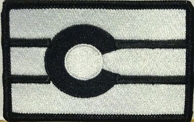 COLORADO Flag Iron-On Tactical Patch Black & White Version ARMY Black ...