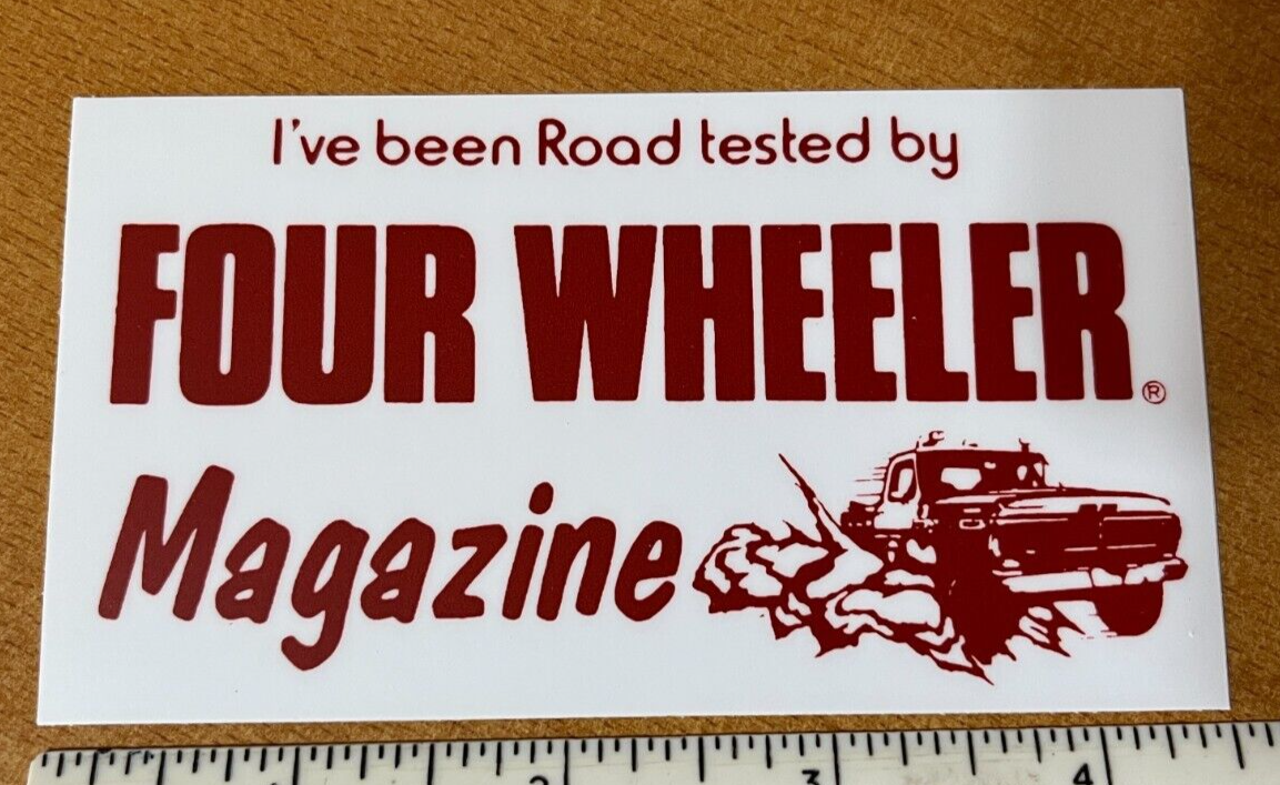 Four Wheeler Magazine sticker decal , 70's early 80's vintage 4x4 ...
