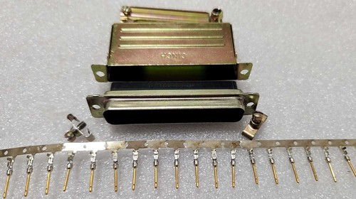 2 Pcs)🇺🇸 D-Sub Housing 205210-1 DB37, Cinch Shiell ,Screw , 37 Crimp ...